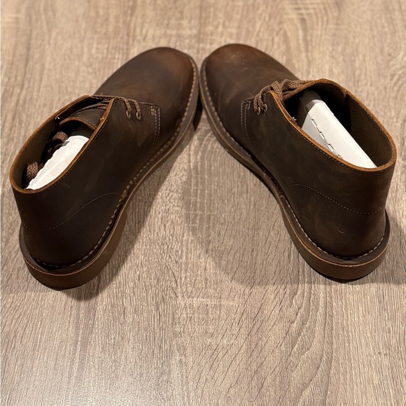 Clarks | Shoes | Clarks Brown Chukka Boots With Leather Finish | Poshmark